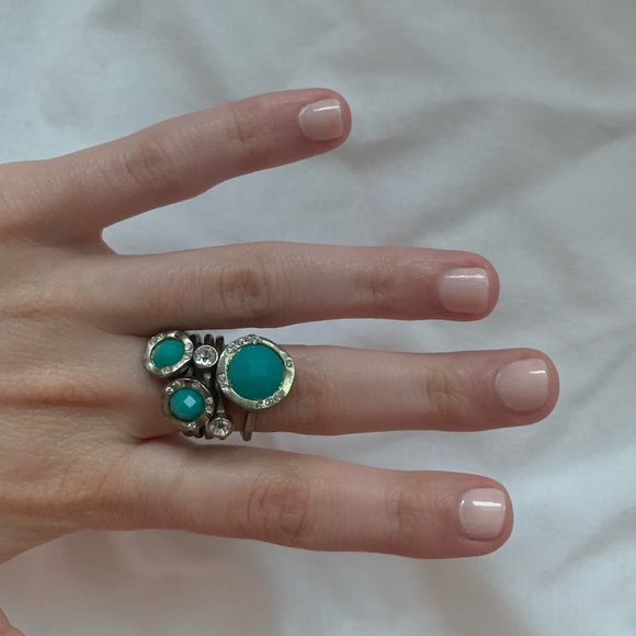 Jewelry | Stack Of Turquoise Rings | Poshmark